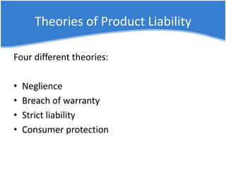 Product liability presentation | PPTX