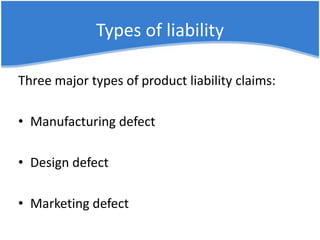 Product liability presentation | PPTX