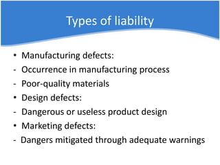 Product Liability Presentation | Pptx