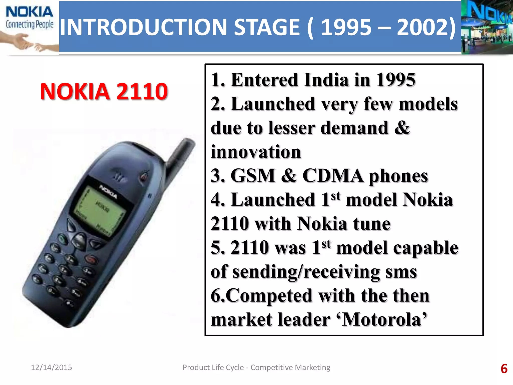 Product life cycle of nokia mobiles | PPTX