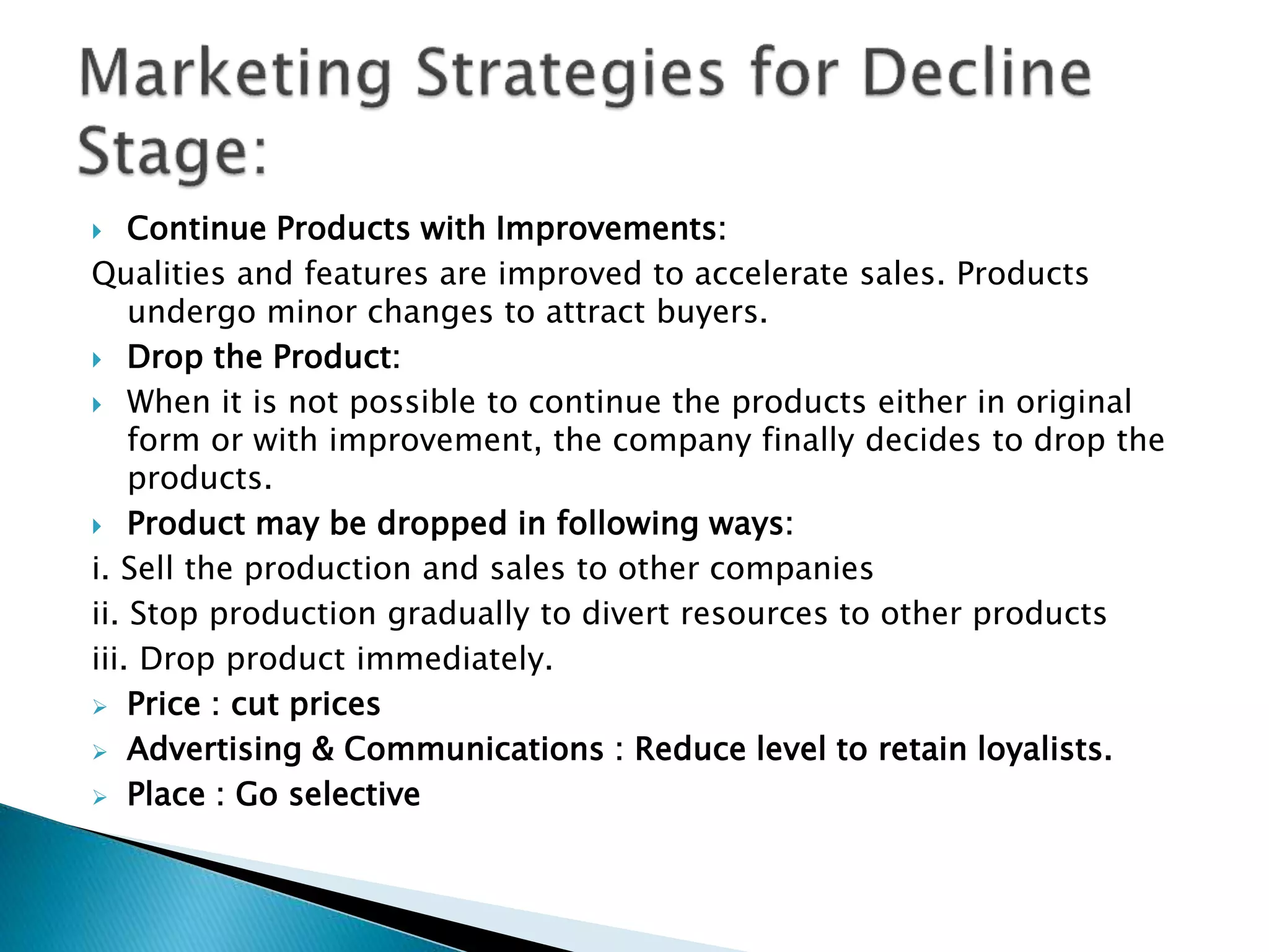 Product life cycle decline stage | PPT Product life cycle decline stage | PPT