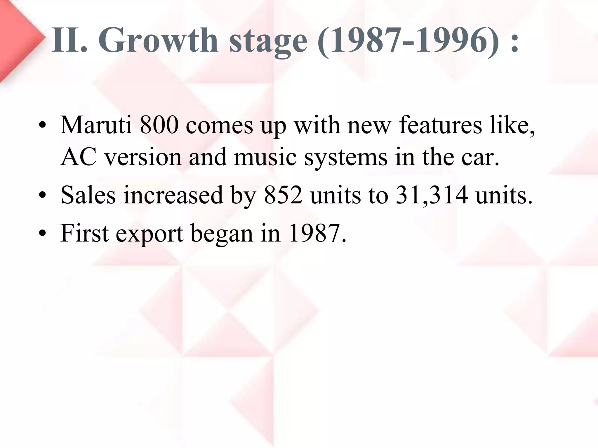 Product life cycle of Maruti 800 (ASSIGNMENT) | PPTX