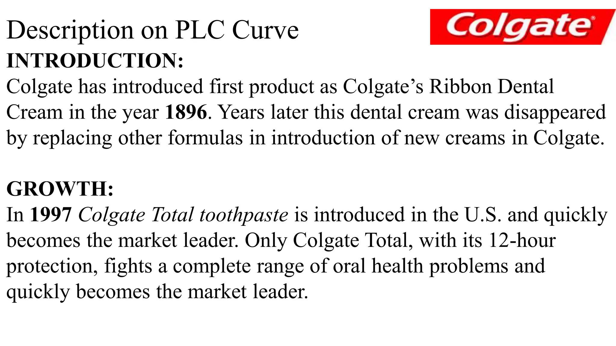 Colgate Product life cycle and Bcg Matrix | PPTX