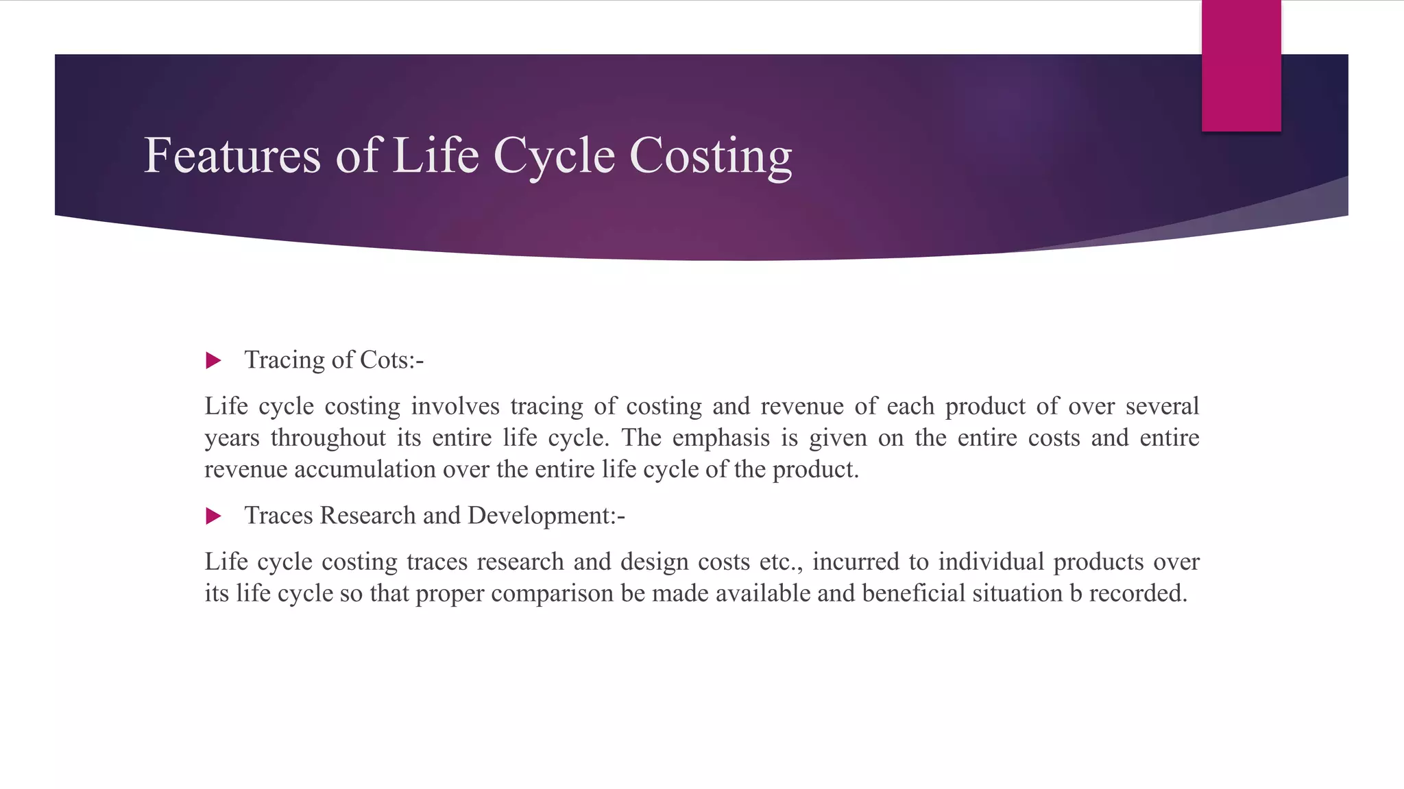 Product life cycle costing | PPTX