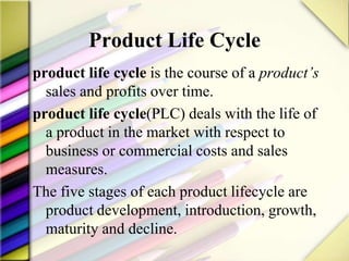 Product life cycle & marketing strategies | PPTX