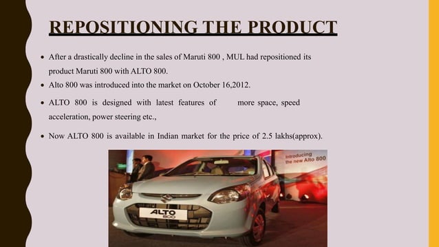 Product life cycle of maruti 800 | PPT