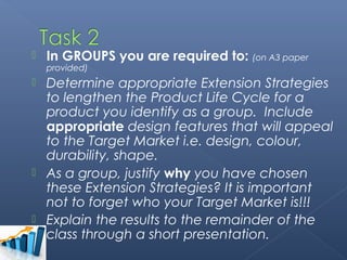 Product life cycle: notes & exercise | PPT | Business | Business and ...