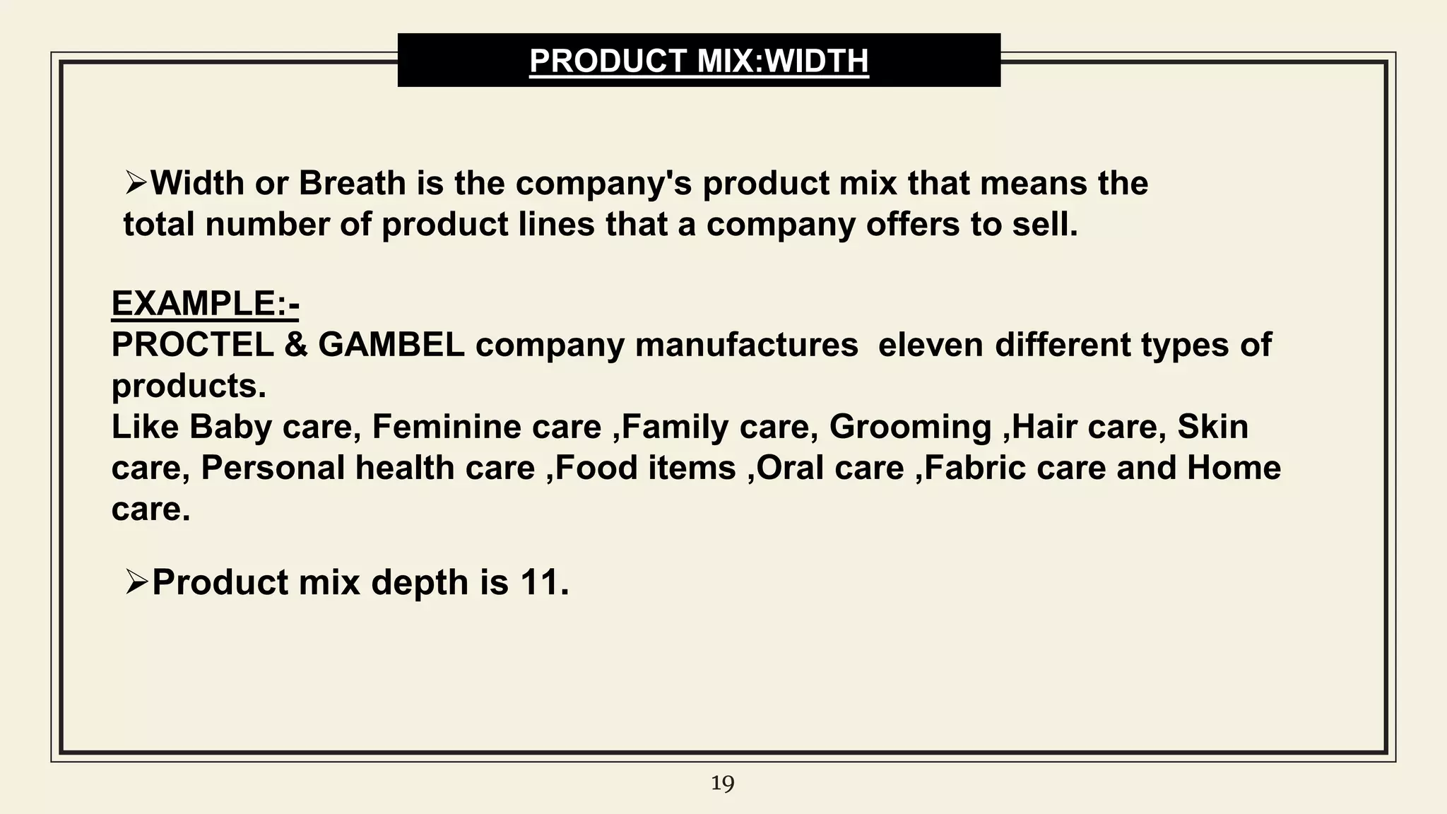 Product line and product mix of p&g | PPTX