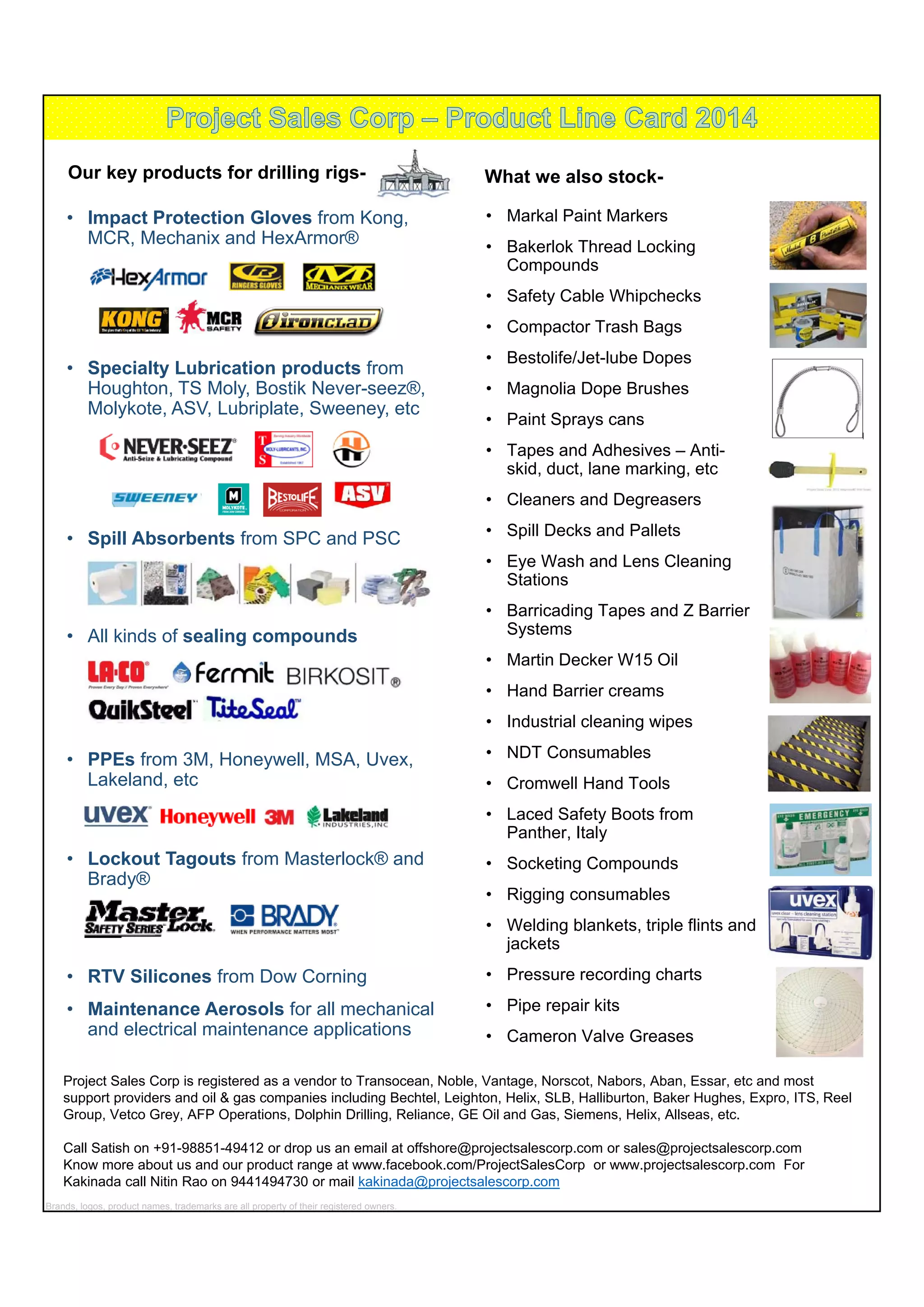 Product line card 2014 | PDF