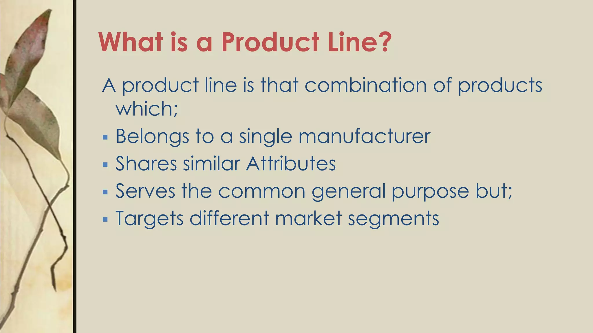 Product line decisions & Product Life Cycle | PPTX