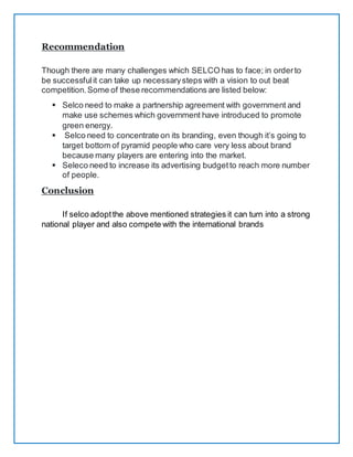 selco india expansion . | DOCX