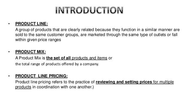 Product line pricing