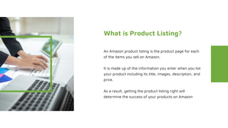 Product Listing Creation and Optimization | PDF