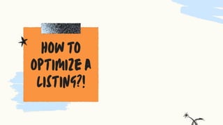 Product Listing Optimization | PPTX
