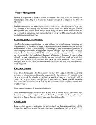 Product management | DOC