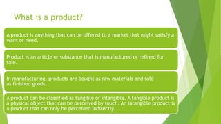Product management : An Introduction | PPTX