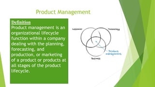 Product management : An Introduction | PPTX