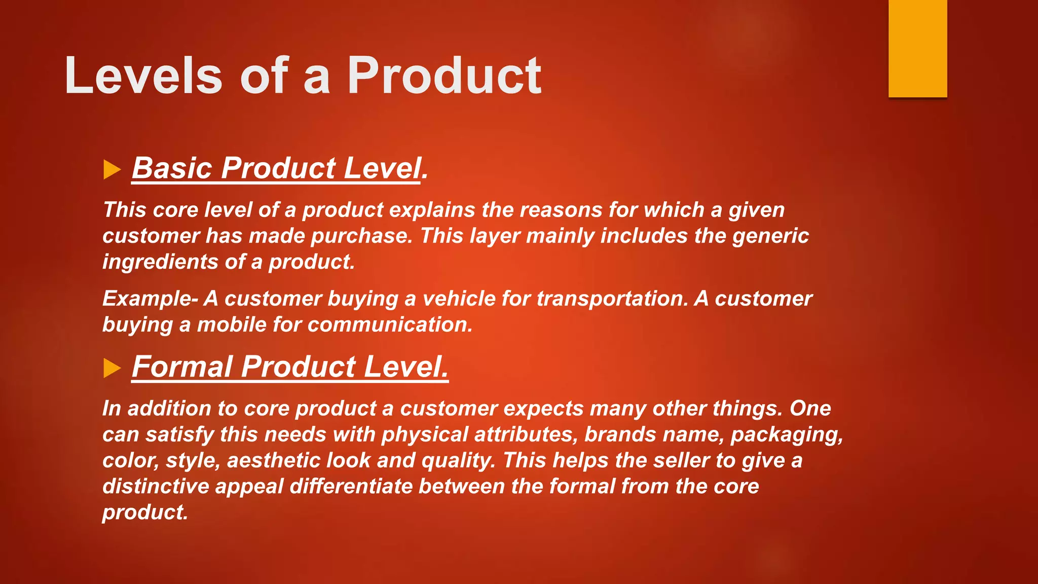Product management, levels of products & classification of product. | PPTX