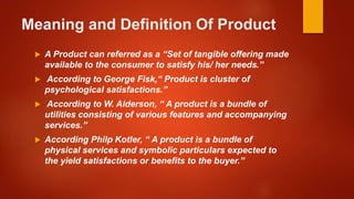 Product management, levels of products & classification of product. | PPTX