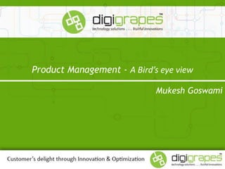 Product management a bird's eye view | PPT