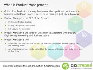 Product management a bird's eye view | PPT