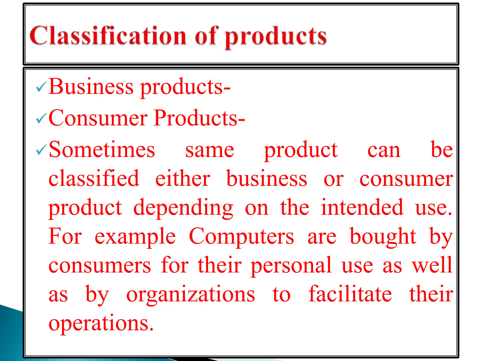 Product Management- Products, Classification of Products,.pptx