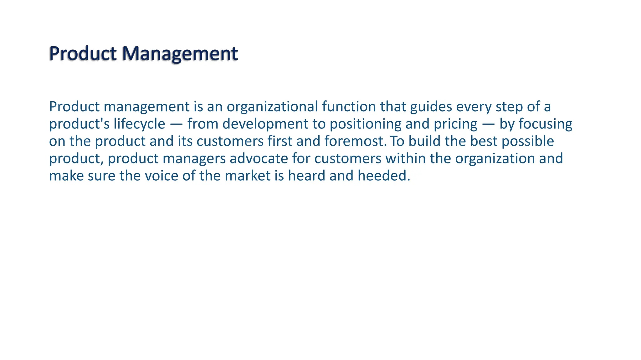 What is Product Management and what is the process,who is the product ...