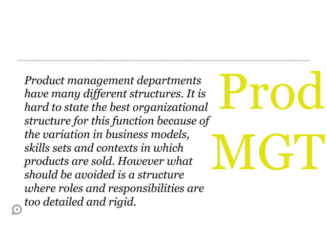 Product management organization structure patterns v1.02