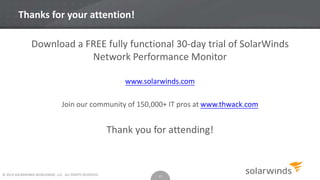 SolarWinds Product Management Technical Drilldown on Deep Packet ...
