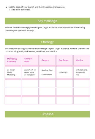 Example - Product Marketing Brief Template | PDF