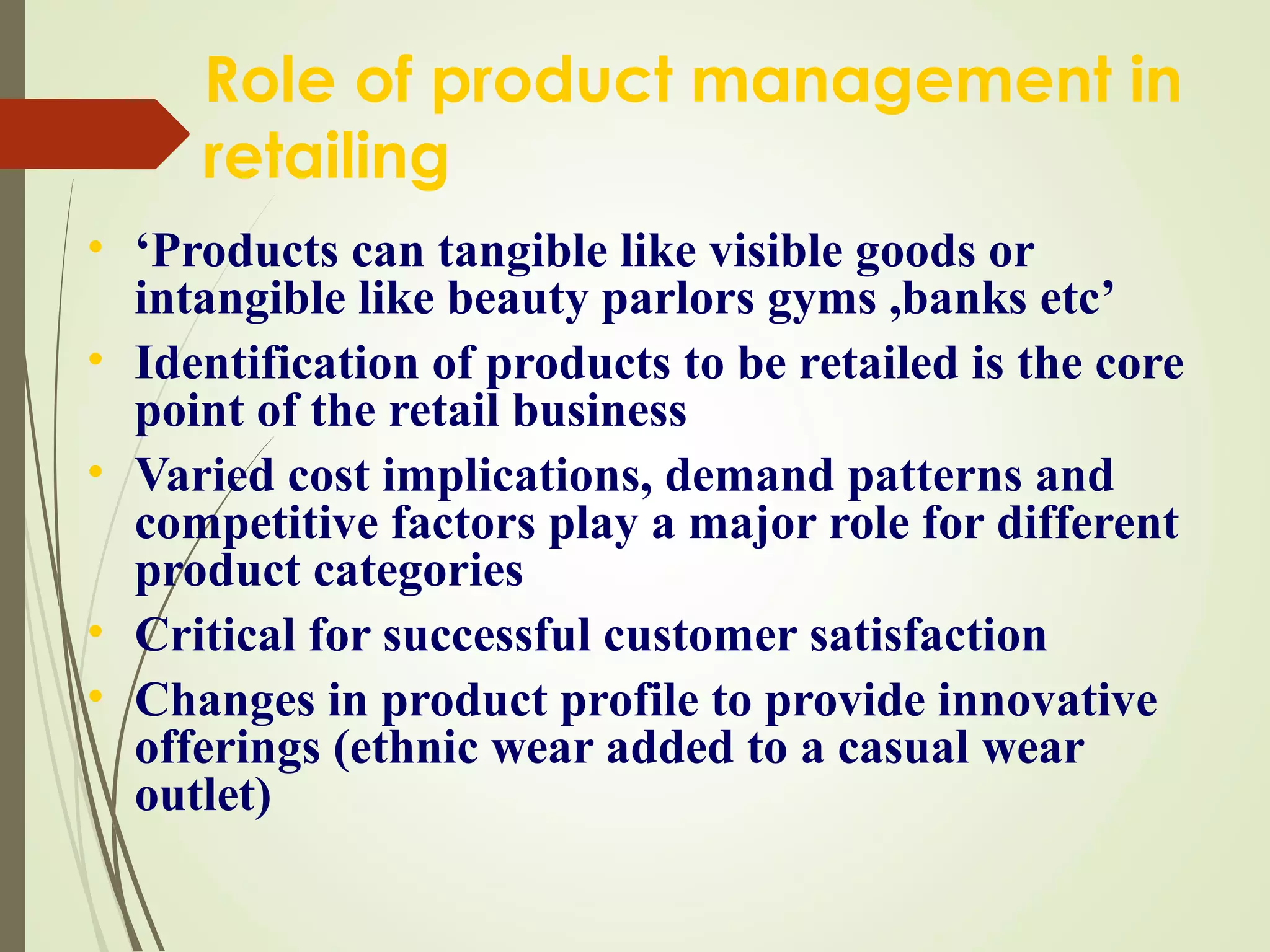 Product and Merchandise management | PPT