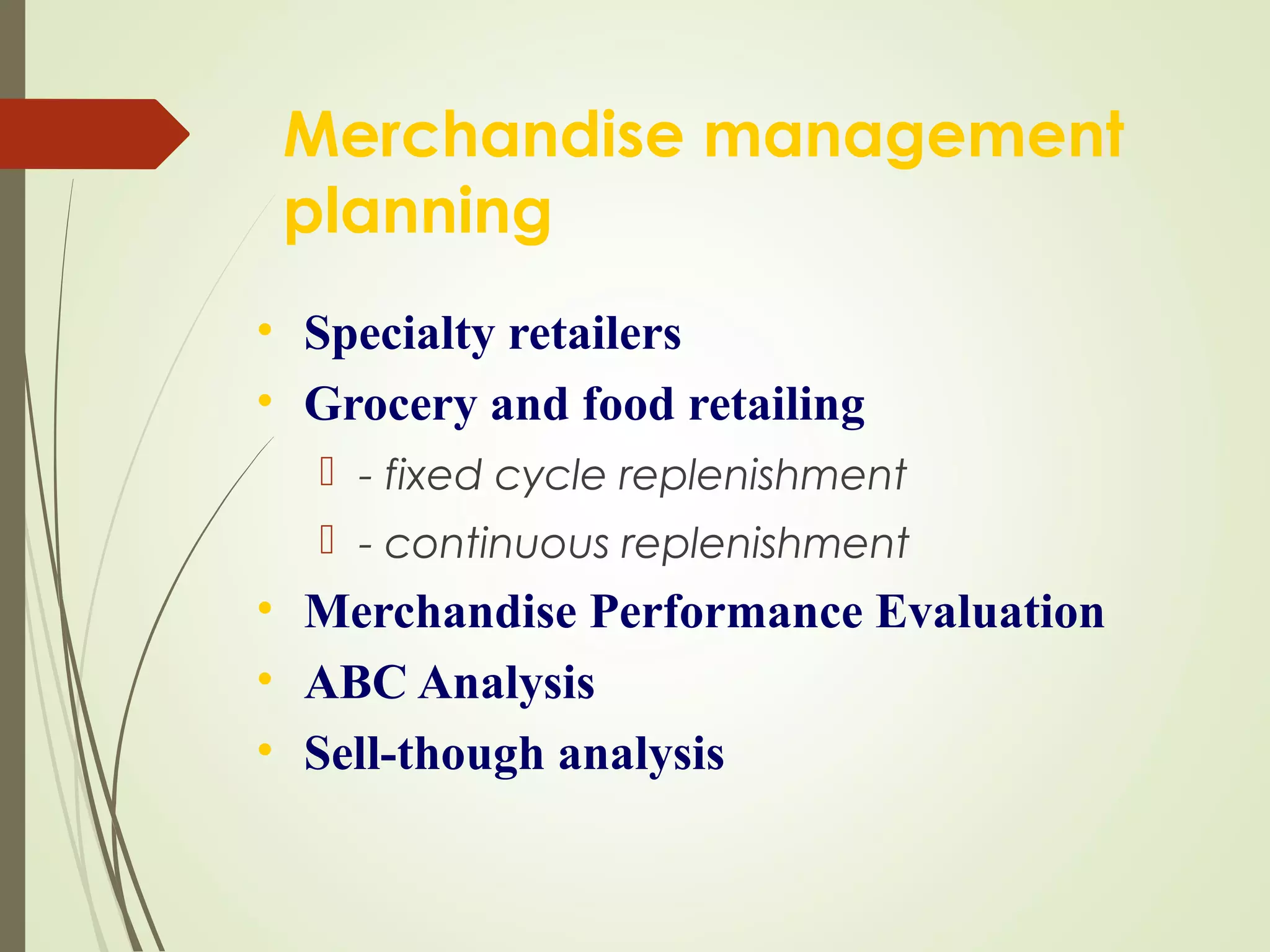 Product and Merchandise management | PPT