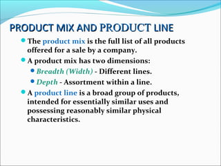 Product mix | PPT