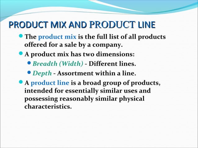Product mix | PPT