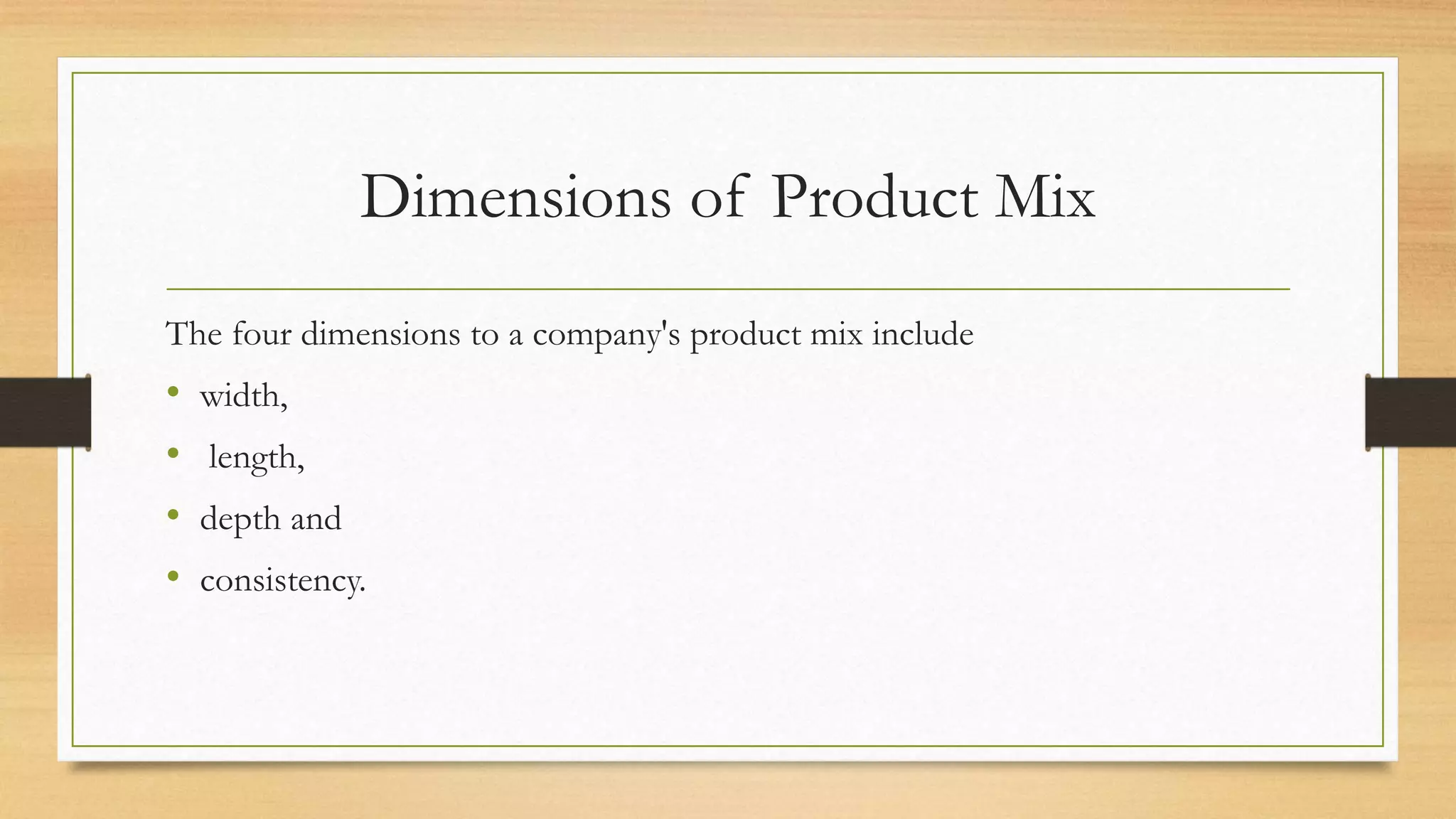 Product mix | PPTX