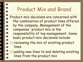 Marketing Management: Product mix | PPTX