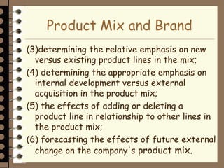 Marketing Management: Product mix | PPTX