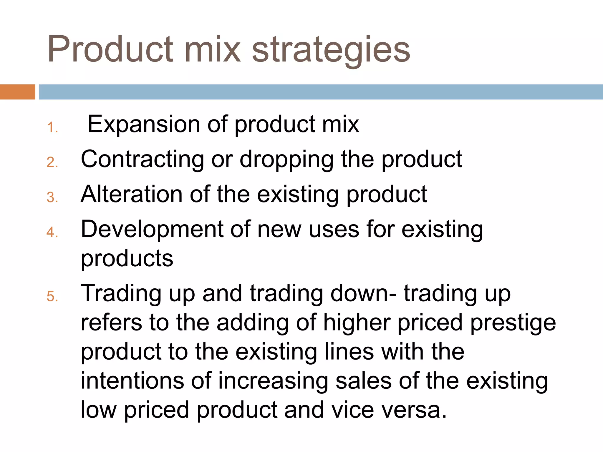 Product hierarchy and product mix | PPTX
