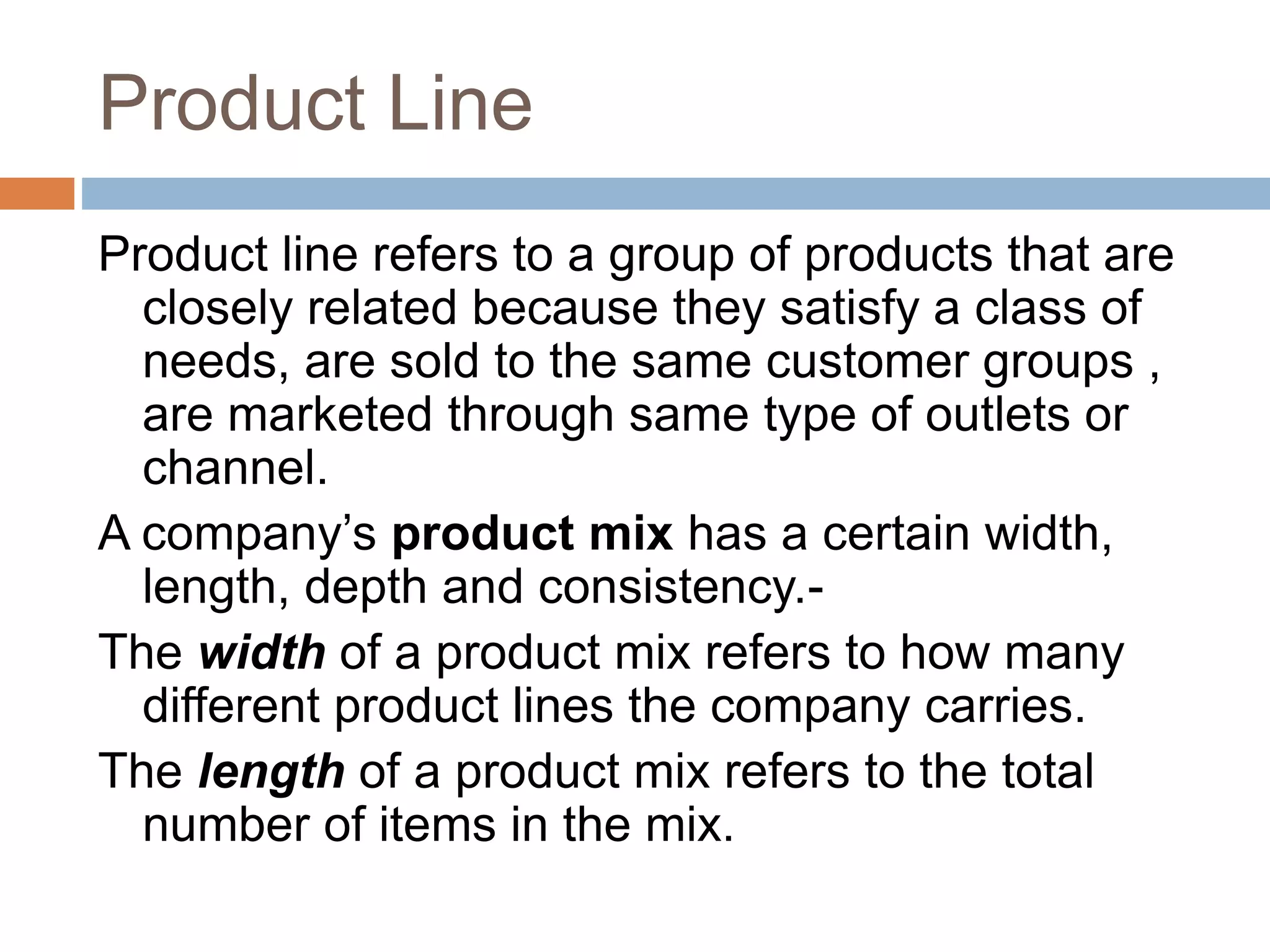 Product hierarchy and product mix | PPTX
