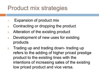 Product hierarchy and product mix | PPTX