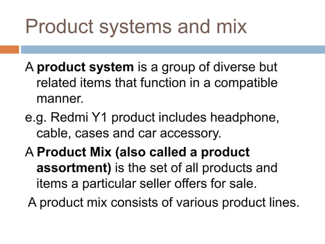 Product hierarchy and product mix | PPTX | Business | Business and Finance