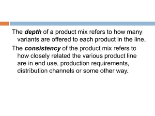 Product hierarchy and product mix | PPTX