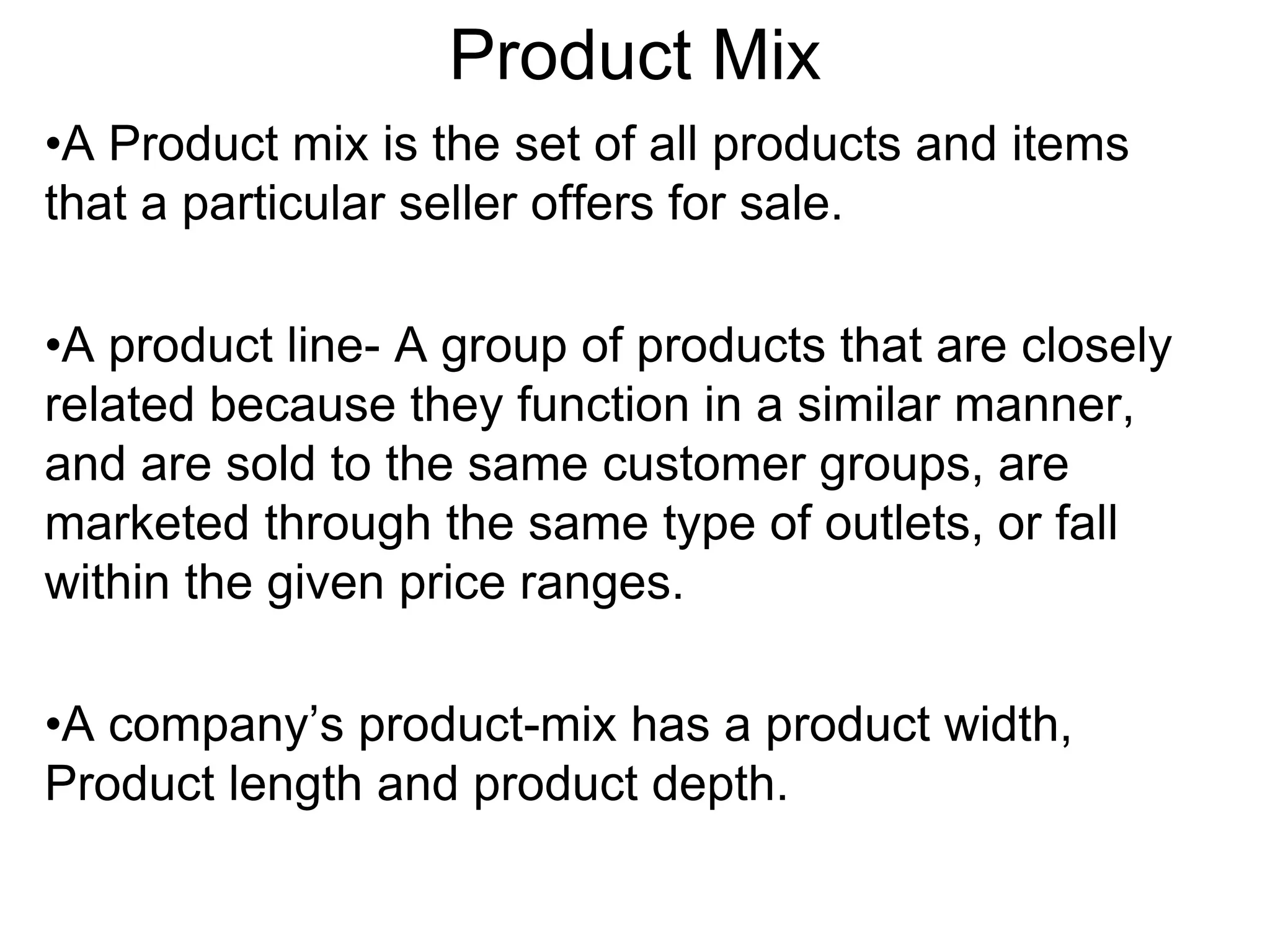 Product Mix.ppt | Automotive Industry | Industries