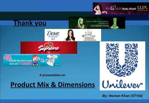 Unilever: Product Mix & Dimensions (Unilever) | PPT | Skin Care | Beauty