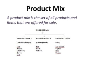 product mix and product lines | PPTX