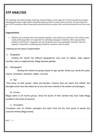 Product mix and stp analysis | PDF
