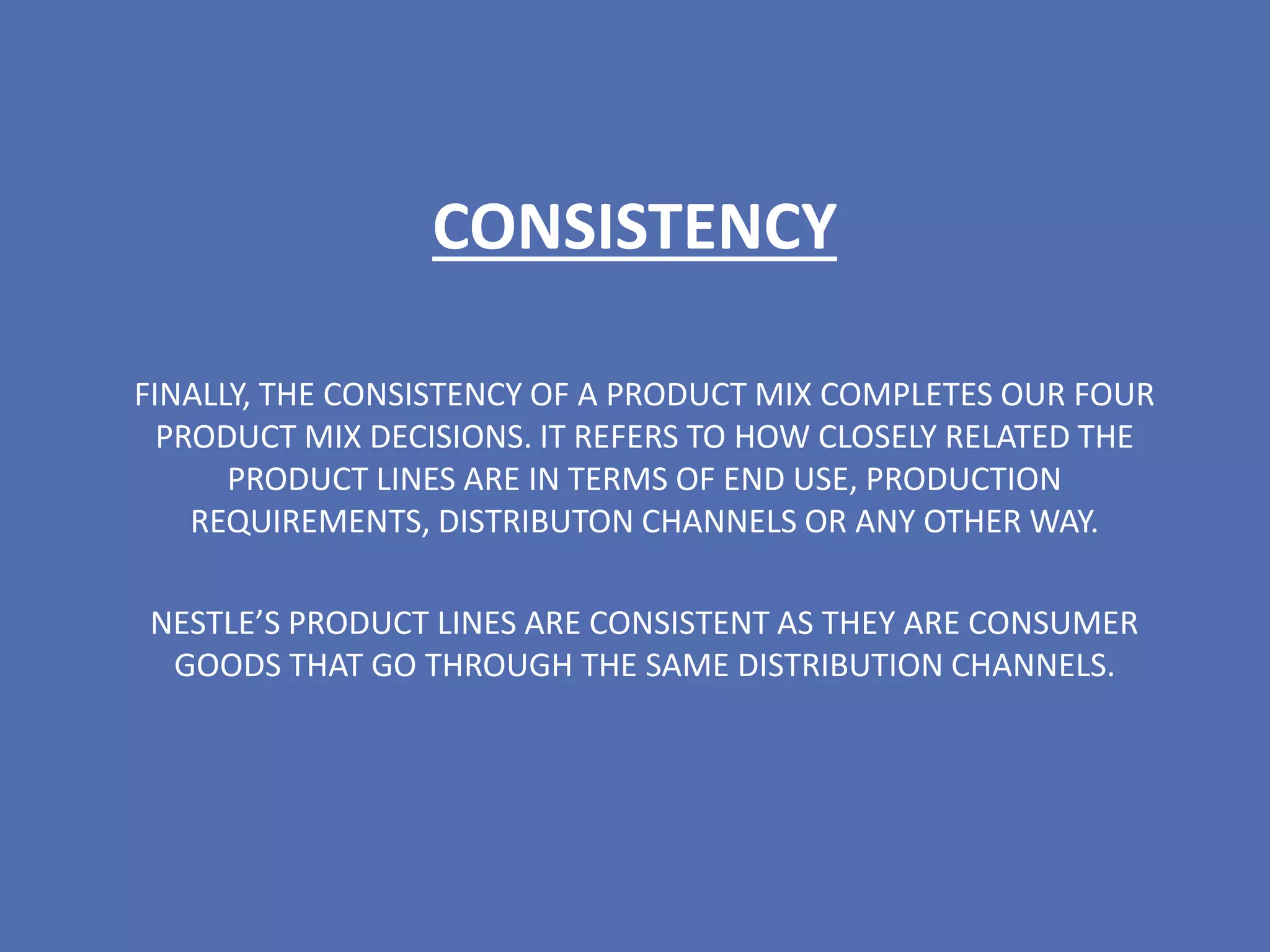 Product mix of nestle | PPTX