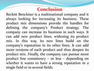 Product mix of reckitt benckiser | PPTX