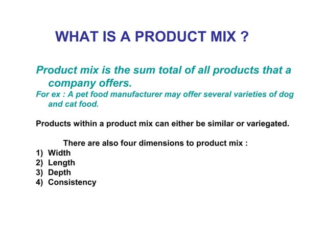 Product mix of tata industries | PPT