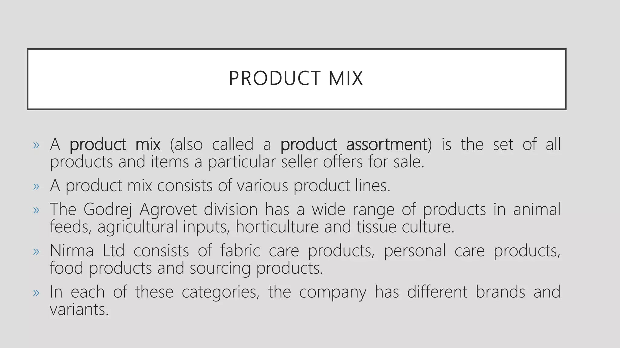 Product mix & product line strategies | PPT